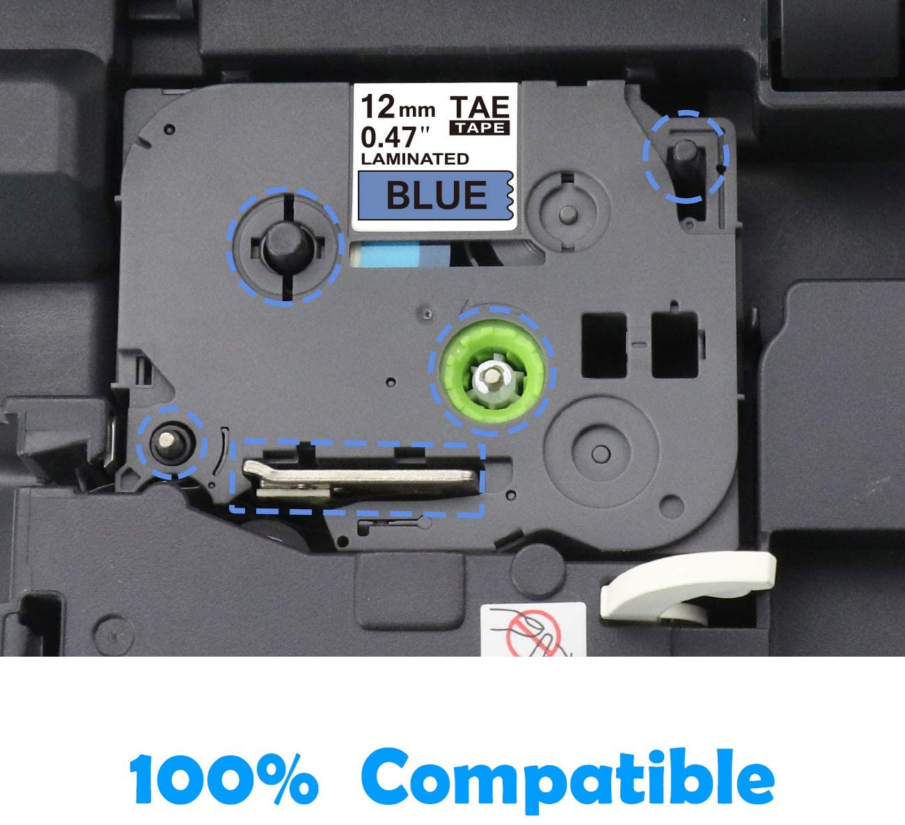 Compatible P Touch Blue Tape Replacement for Brother P Touch TZe-531 ...